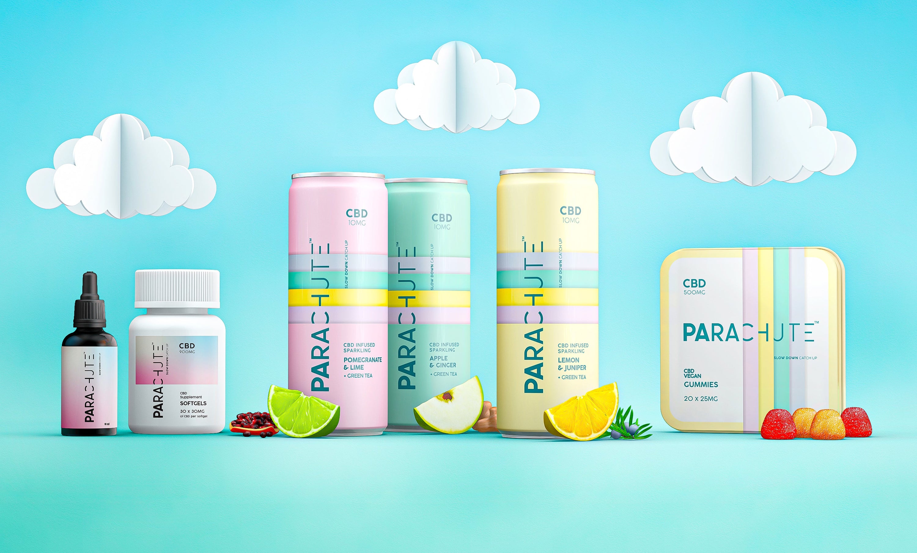 Parachute CBD | Cold Pressed CBD Ireland & UK | CBD Gummies